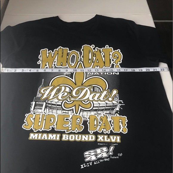 No brand | Shirts | Saints Fan Shirt One Size Black And Gold Whodat ...
